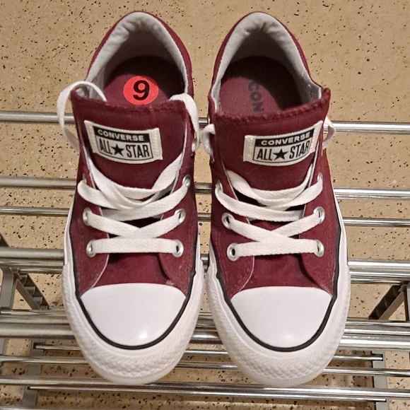 Converse | Shoes | Burgundy Converse All Star Sneakers With Padded ...
